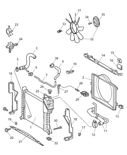 Radiator And Related Parts 2005 Dodge Sprinter 3500