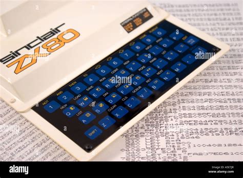 Sinclair Zx80 Home Computer On Printout Of Basic Programming Language