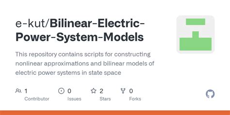Github E Kutbilinear Electric Power System Models This Repository Contains Scripts For