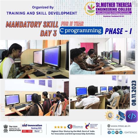 Stmother Theresa Engineering College On Linkedin Mandatory Skill