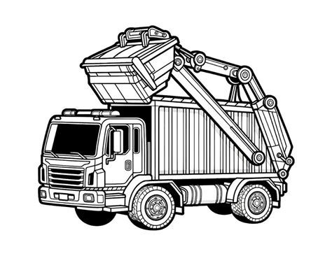 Front Loader Garbage Truck Coloring Pages 2025
