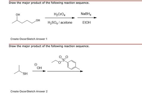 Solved Draw the major product of the following reaction | Chegg.com