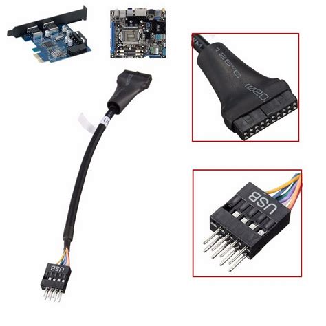 USB 3 0 20 Pin Header Female To USB 2 0 9 Pin Male Adapter Converter Wire Cable AccXpress Com