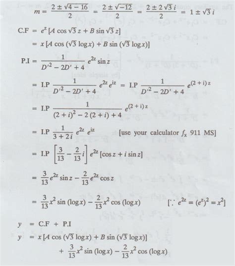 A Problems Based On Cauchy Euler Solved Example Problems Ordinary