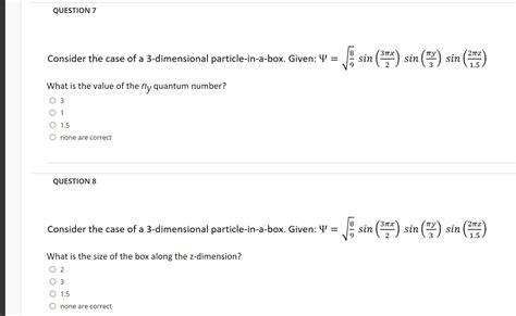 Solved Question 7 Consider The Case Of A 3 Dimensional