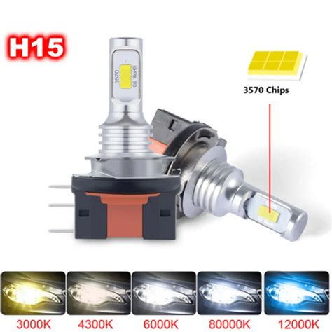 자동차 조명 캔버스 Led 전구 터보 H15 H7 H4 12v 24v Csp 매우 밝은 자동 램프 Vw 골프