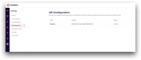 Identity Provider IdP Configuration 1Kosmos Product Documentation