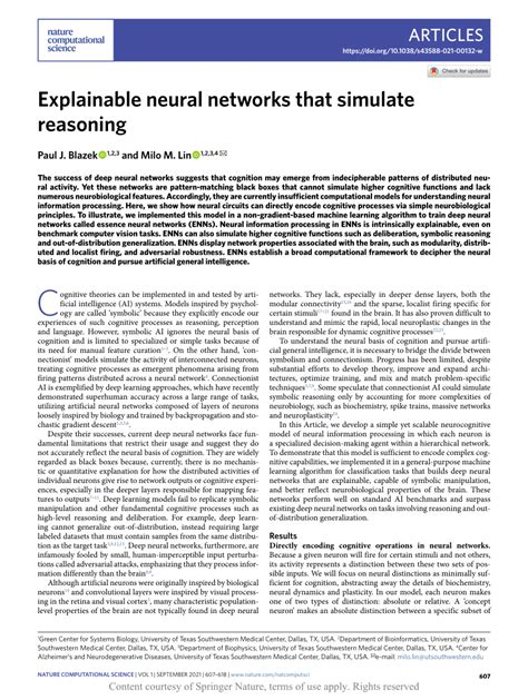 Explainable Neural Networks That Simulate Reasoning