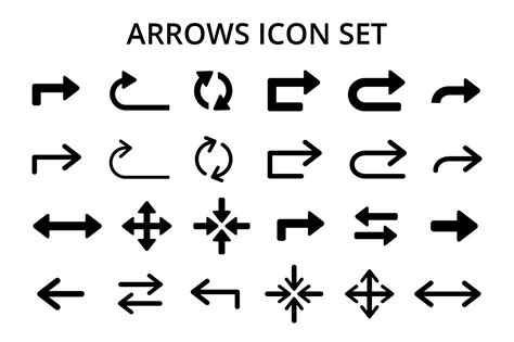Arrows Collection Icon Set Graphic By Great19 · Creative Fabrica