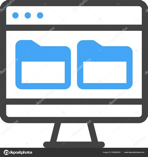 Web Development Folder Icon Filled Outline Style Stock Vector By