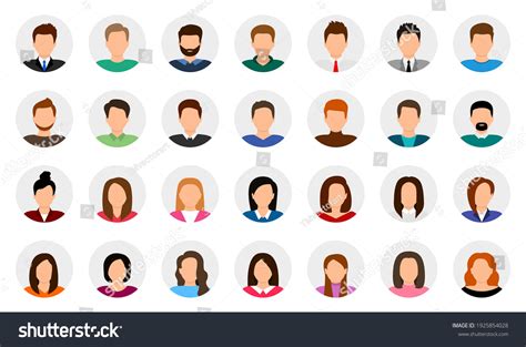 사용자 아바타 세트 피플 아바타 프로파일 스톡 벡터로열티 프리 1925854028 Shutterstock