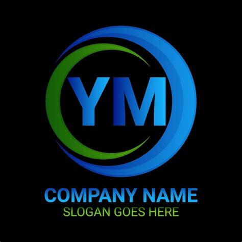 Premium Vector Ym Letter Logo Design With A Circle Shape Ym Circle