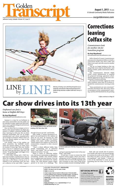 Golden Transcript 0801 By Colorado Community Media Issuu