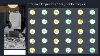 Icons Slide For Predictive Analytics Techniques Ppt Powerpoint Presentation File Backgrounds PPT