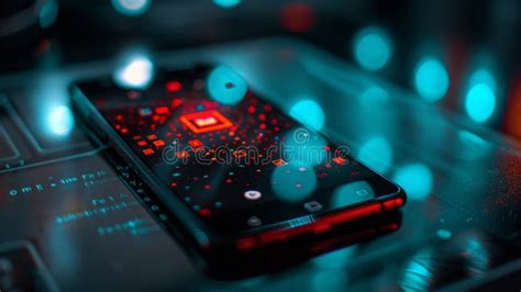 Smartphone With Secure Lock Screen And Encryption Symbols Stock Image Image Of Device Cyber