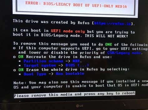 Erro Bios Legacy Boot Of Uefi Only Media Na Hora De Instalar O Windows Windows Clube Do