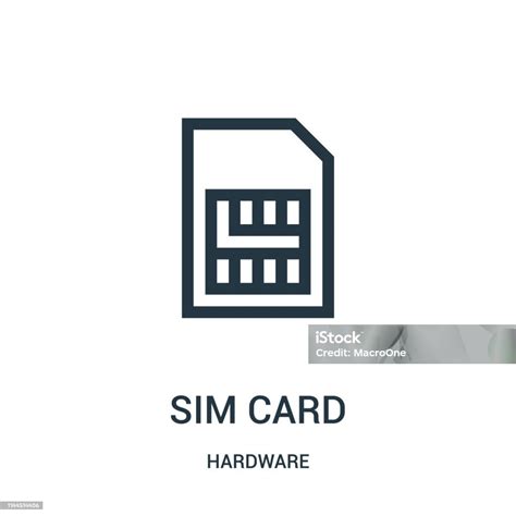 하드웨어 컬렉션에서 Sim 카드 아이콘 벡터입니다 얇은 라인 Sim 카드 개요 아이콘 벡터 일러스트 레이 션입니다 0명에 대한 스톡 벡터 아트 및 기타 이미지 Istock