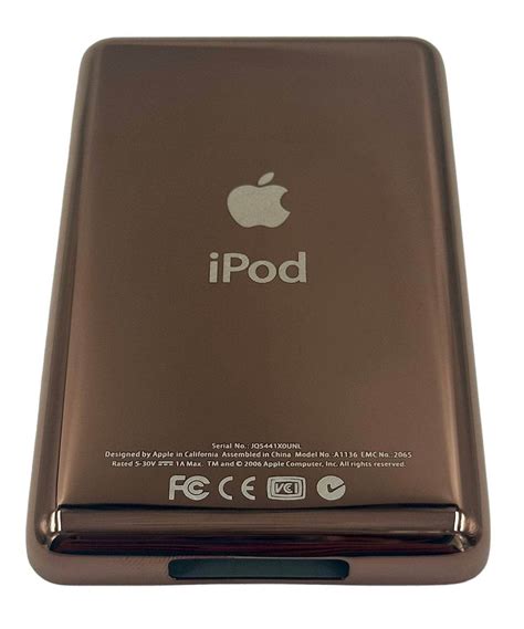 Rose Gold Ipod Classic 5th 6th 7th Thick Back Bottom Rear Metal Chrome