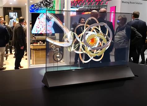 LG Transparent OLED Screen Street Communication