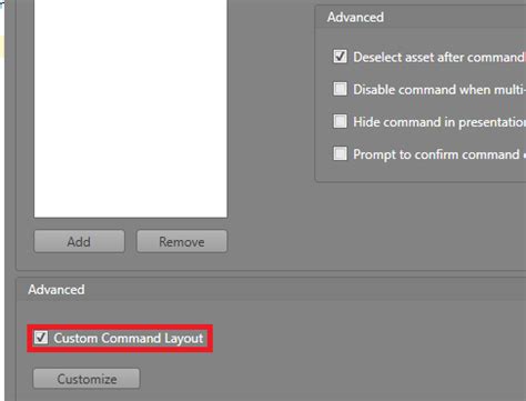 Custom Command Layout