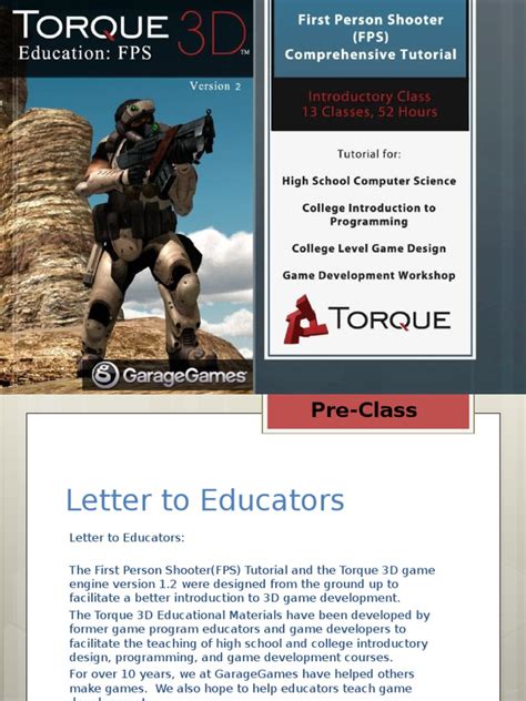 Torque 3d 1 2 Tutorial Presentation Pdf Array Data Type Areas