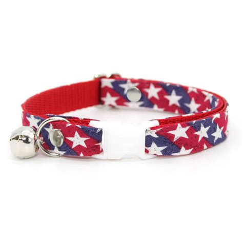 Made By Cleo Cat Collar Americana Breakaway With Silver