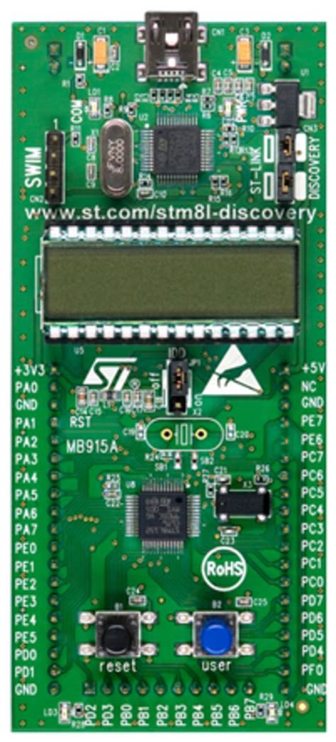 Stm8l Discovery Stmicroelectronics Stmicroelectronics Discovery Mcu Development Kit Stm8l