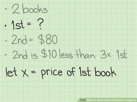 How To Solve Word Problems In Algebra With Pictures WikiHow