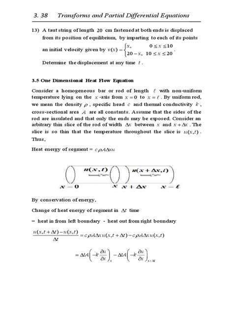 U3 One Dimensional Heat Flow Equations Pdf Sine Boundary Value