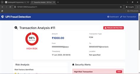 UPI Fraud Detection System Using Python Machine Learning