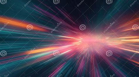 abstract particles traveling at high speed creating a sense of motion