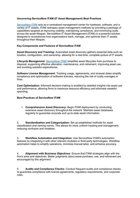 Uncovering Servicenow Itam It Asset Management Best Practicespdf