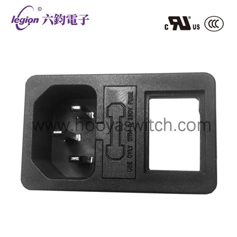 AC 01A C13 C14 AC Inlet Power Socket PCB 7pins 16A LED Rocker Switch IEC AC Socket Socket And