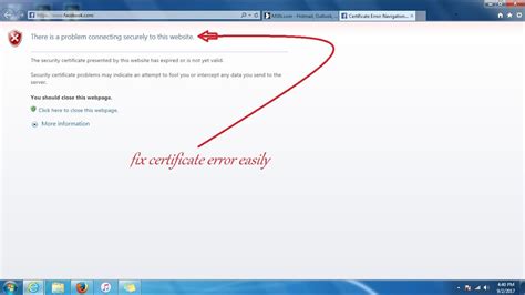 How To Remove Security Certificate Error From Any Browser Youtube