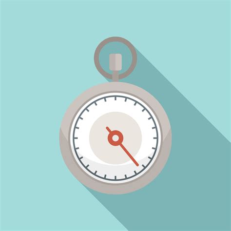 Minute Stopwatch Icon Flat Vector Watch Timer Vector Art At Vecteezy