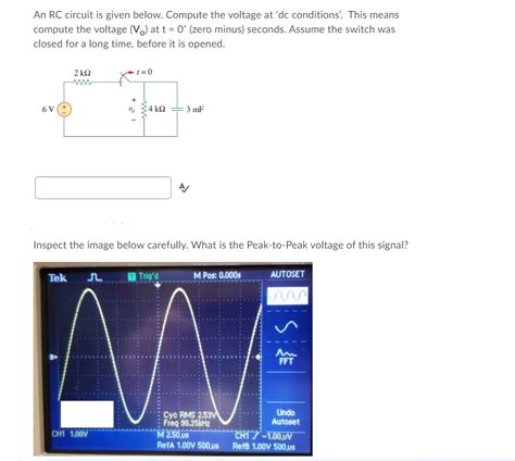 Solved An RC Circuit Is Given Below Compute The Voltage At Chegg