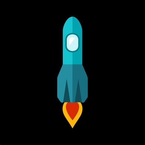Premium Vector Space Rocket Flat Style Vector Illustration Space