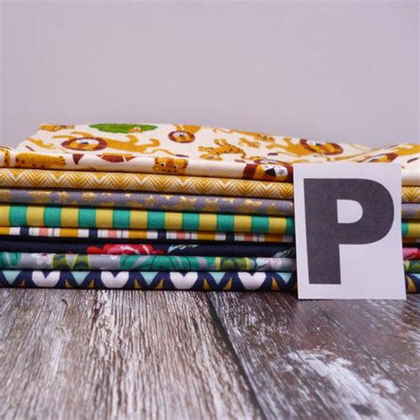 P Fabric Stack 8x Fat Quarters Paper And String