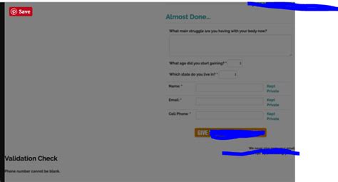 Javascript Validation Error Makes It Impossible To Interact With The
