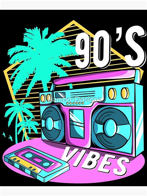 90s Vibes Outfit Retro Aesthetic 1990s Costume Retro Party Poster For