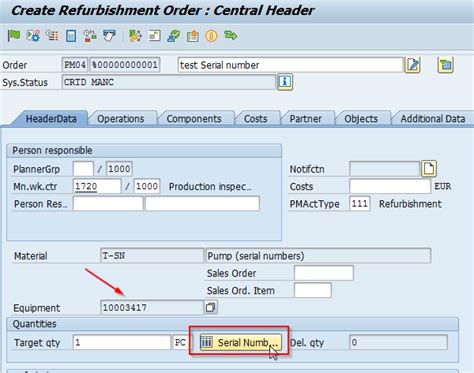 Solved Report On Serialized Number Refurbishment Order Sap Community