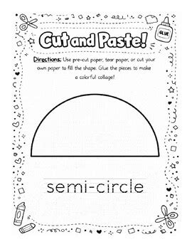 Semi Circle Cut And Paste Collage Art Activity Sub Plan Idea