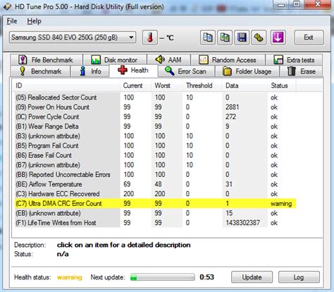 Windows Hard Drive Ultra DMA CRC Error Count Super User