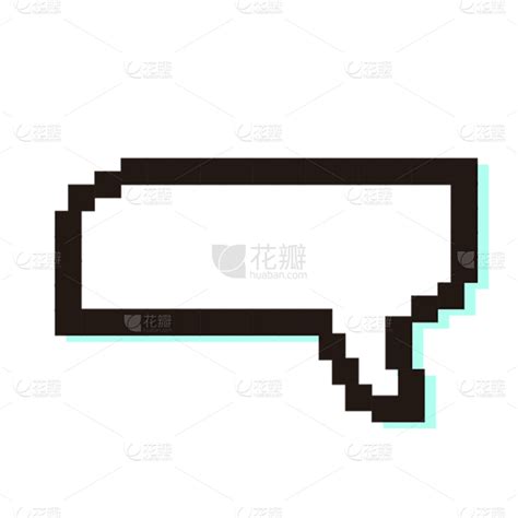 手绘极简像素风对话框元素