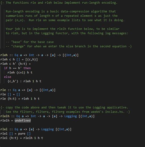 Solved The Functions Rle And Rleh Below Implement Chegg