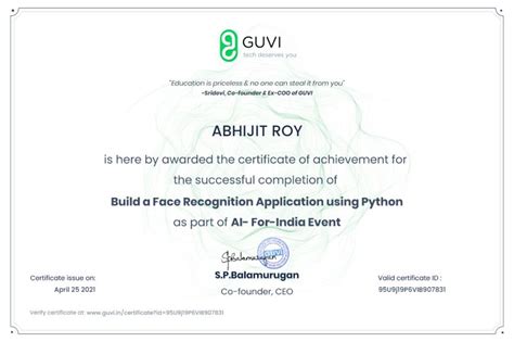 Abhijit Roy On Linkedin Ai Deeplearning Guvi Python