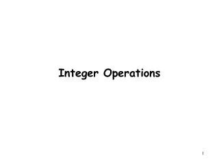 PPT Chapter Understanding Integer Operations And Properties PowerPoint Presentation ID