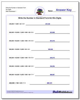 Standard Expanded And Word Form Write Expanded Form Numbers In Standard Form