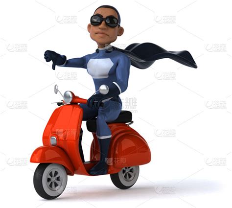 机动脚踏车个性化改造者小型摩托车摩托车飙摩托车者水平画幅绘画插图古老的时尚意大利