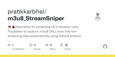 Github Pratikkarbhalm3u8streamsniper 💻🐞alternative For Extracting Hls Streams Uses